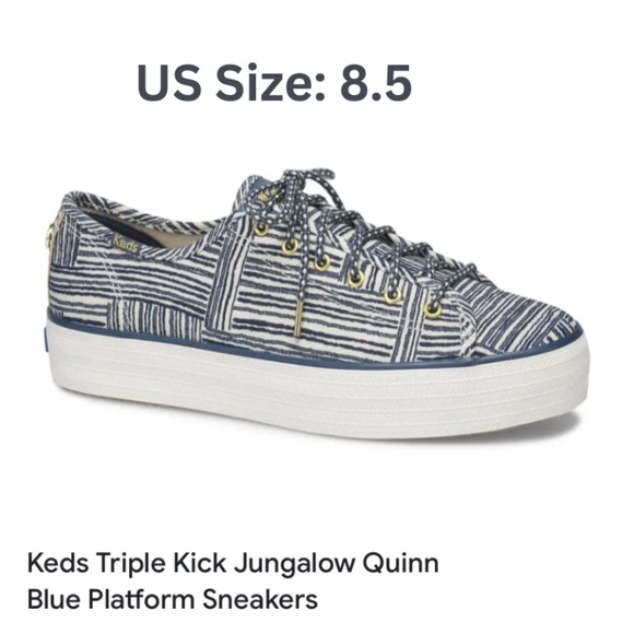 Keds | Shoes | Keds Triple Kick Jungalow Quinn Blue Platform Sneakers ...